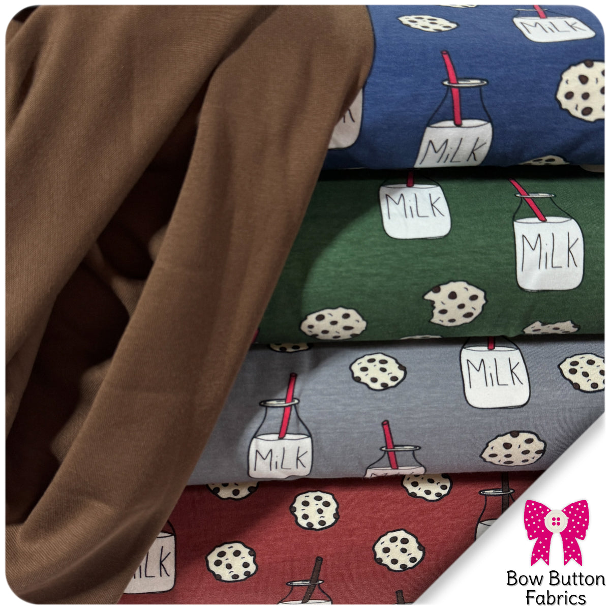 Milk & Cookies– Bow Button Fabrics