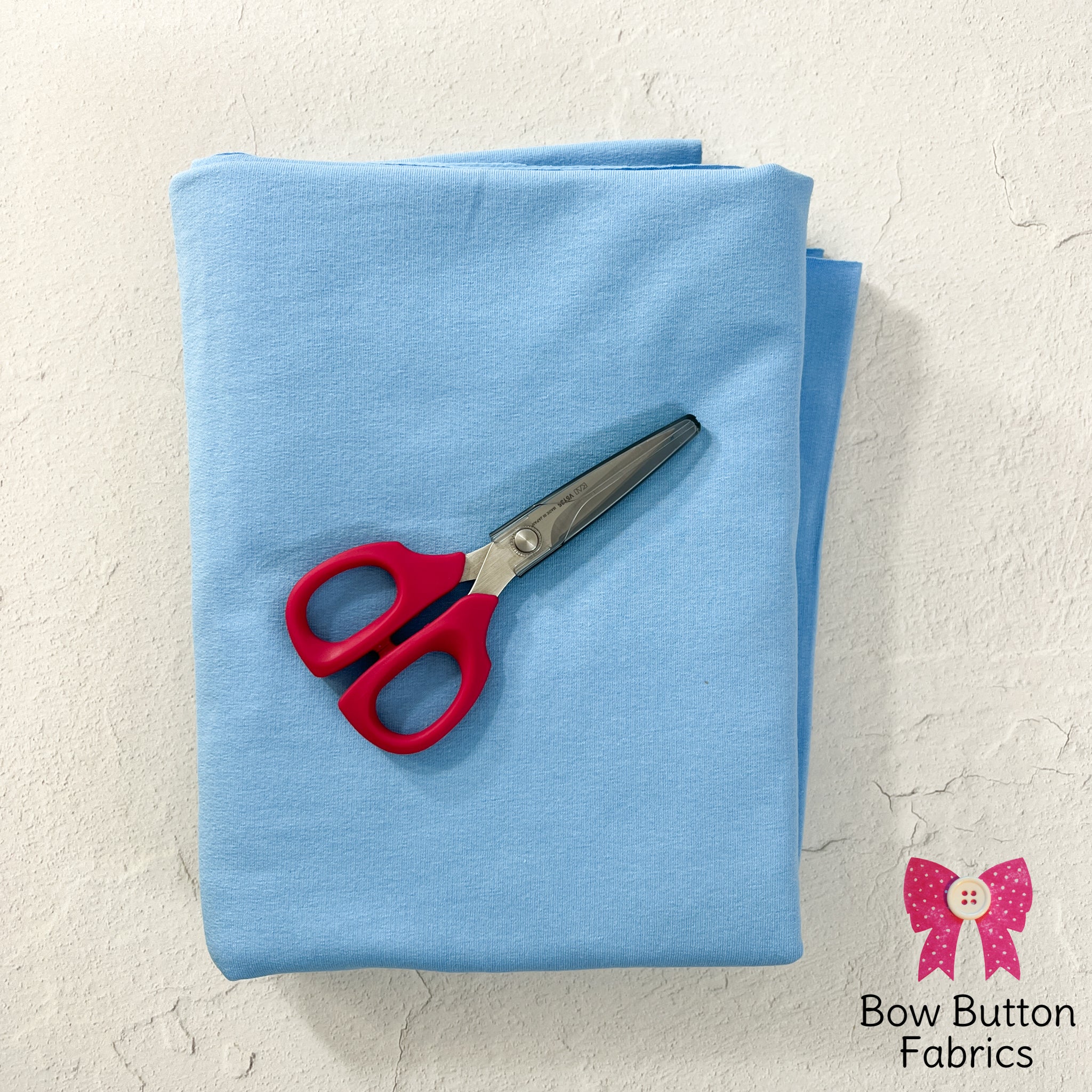 CL French Terry - Light Blue– Bow Button Fabrics